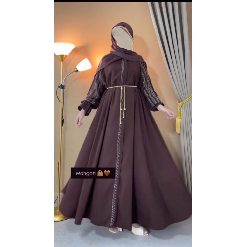 Jual Set mahaya abaya gamis+pasmina free belt | Shopee Indonesia