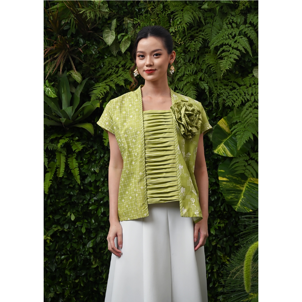 Jual NONA RARA - Kebaya Derosie Garut T4931, Baju kerja batik blouse ...