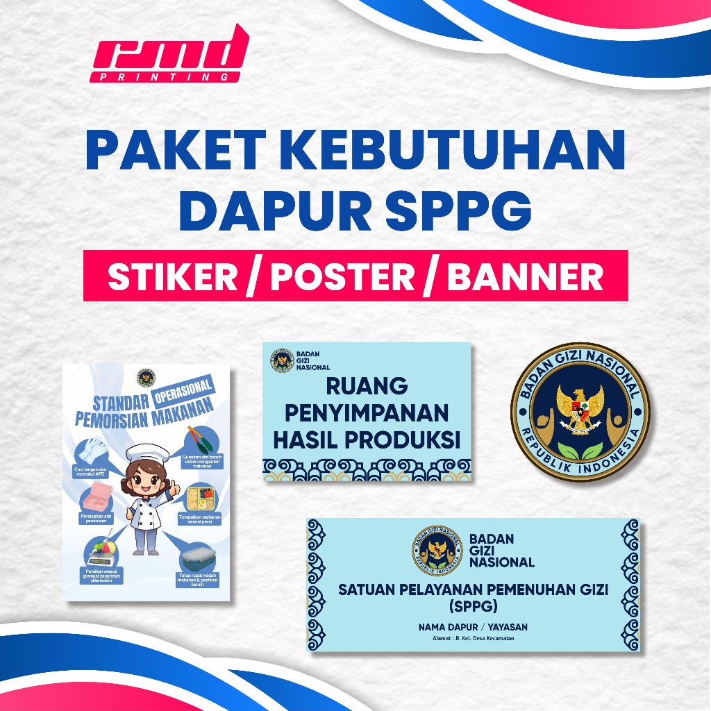 Jual PAKET KEBUTUHAN SOP DAPUR SPPG / STIKER / POSTER / BANNER ...
