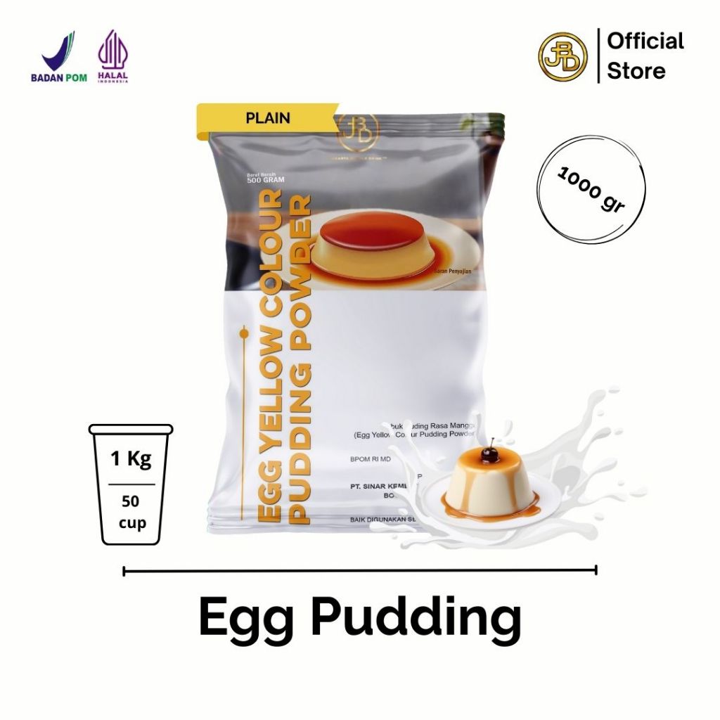 Jual Bubuk Topping Minuman Egg Pudding Powder 1kg | Topping Minuman ...