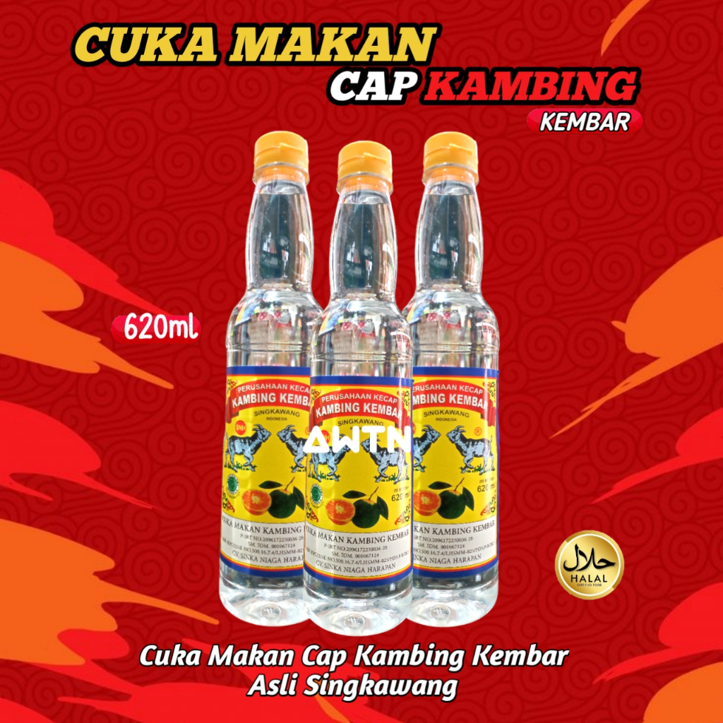 Jual CUKA MAKAN CAP KAMBING DUA / cuka masak / cuka kambing dua / cuka ...