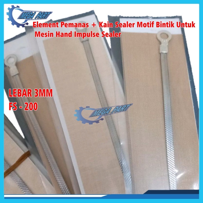 Jual Element Pemanas Alat Pres Plastik 20cm Kain Teflon Tahan Panas Dan ...