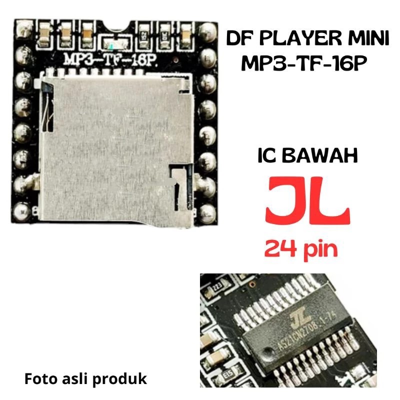 Jual DFPLAYER MINI MP3 DF PLAYER MINI ARDUINO DFPLAYER MINI MP3-TF-16P ...