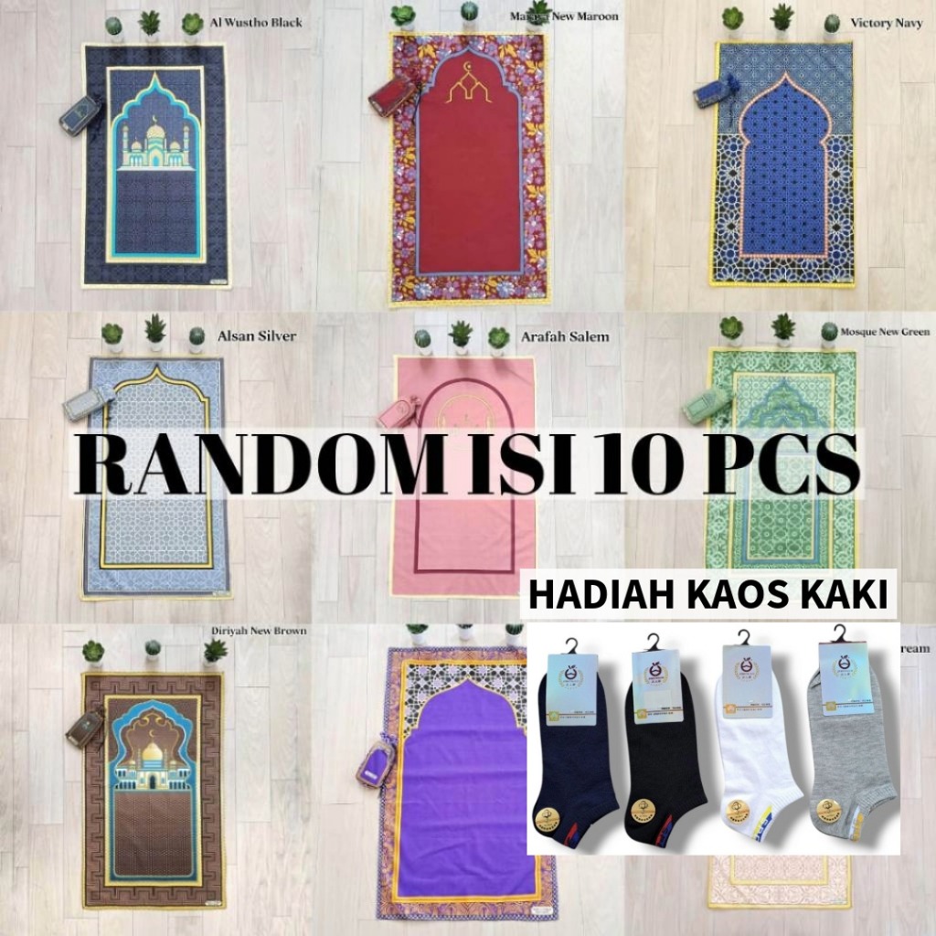Jual ISI 10 PCS SAJADAH TRAVEL / SAJADAH Turkiye Sajadah JUMBO Ukuran ...