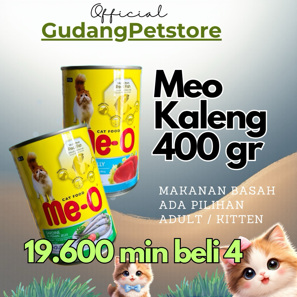 Jual MEO KALENG 400gr Makanan Kucing Basah | Shopee Indonesia