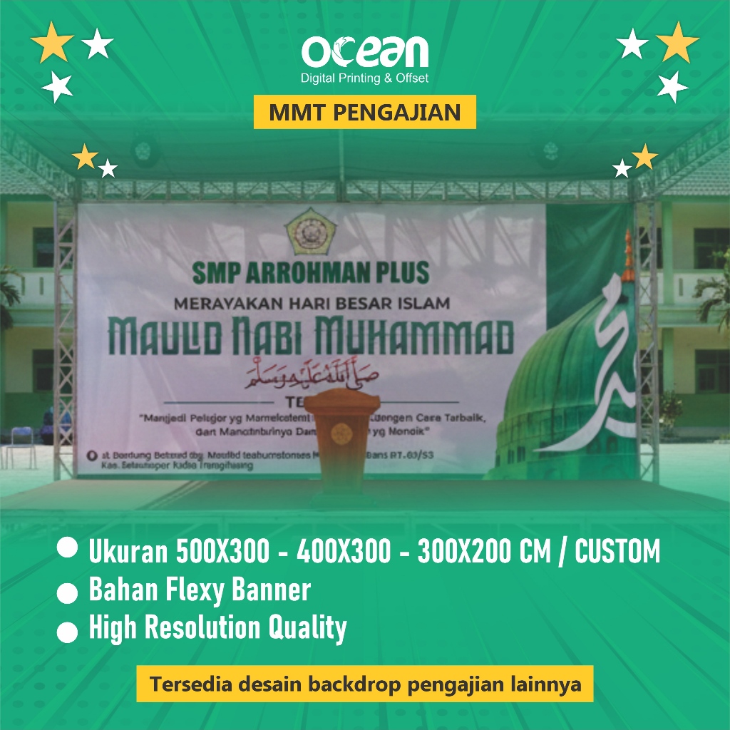 Jual Cetak Banner Backdrop Pengajian / Tabligh Akbar / Maulid / Haul ...