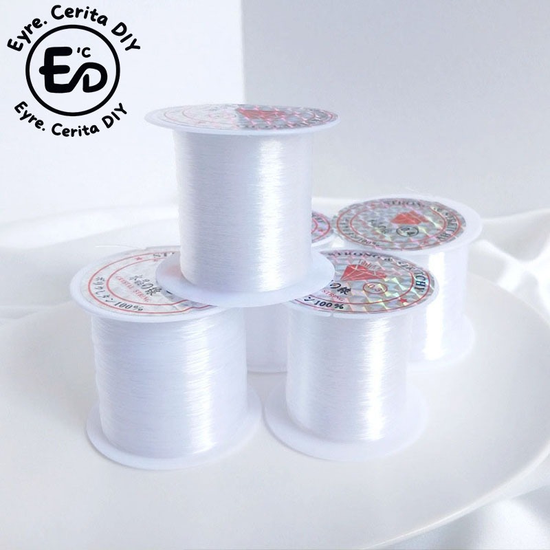 Jual COD& 1ROLL Tali Senar Tidak Elastis Tali Manik Manik Ukuran 0,2-0 ...
