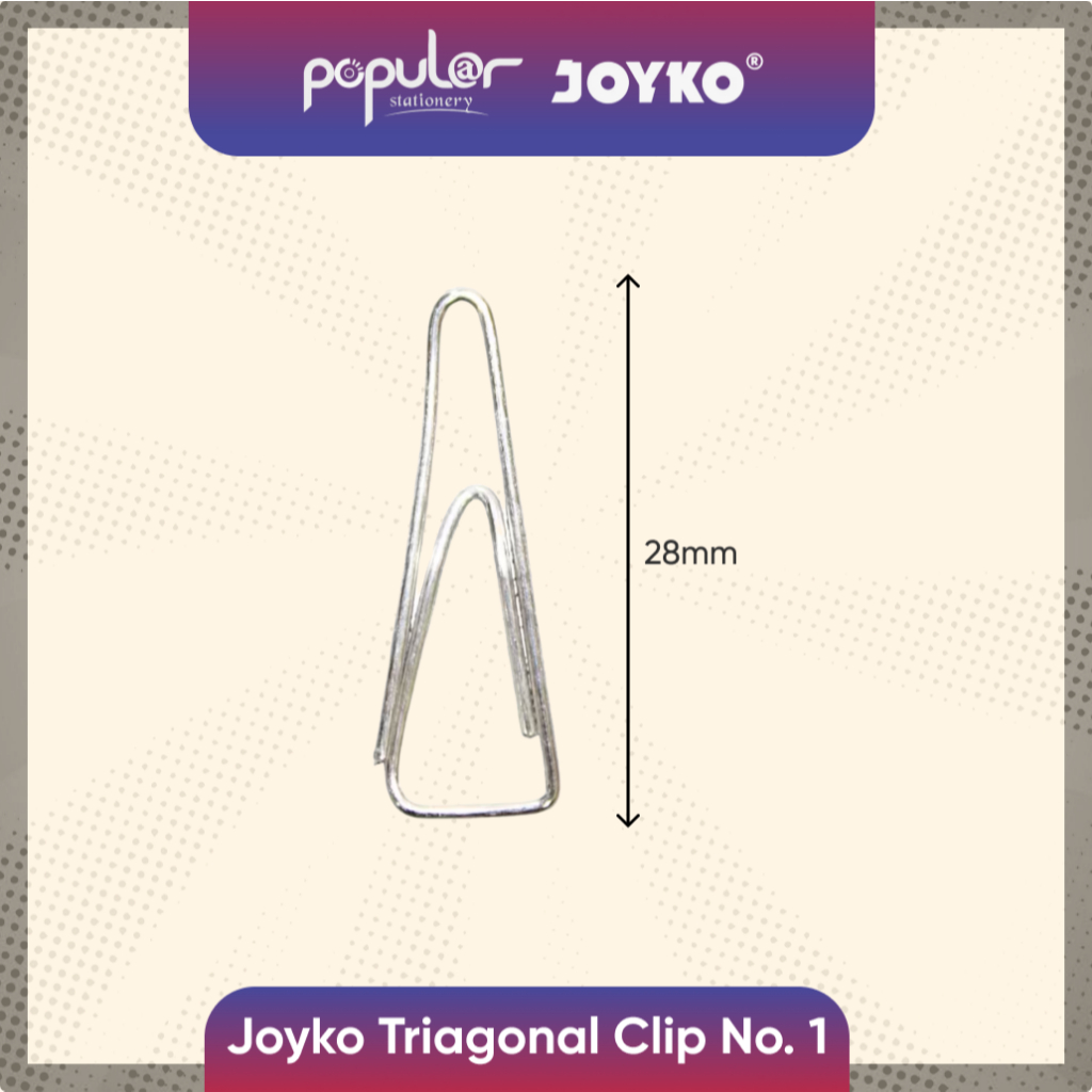 Jual Joyko Trigonal Clip No. 1 | Penjepit Kertas Segitiga Joyko No 1 ...