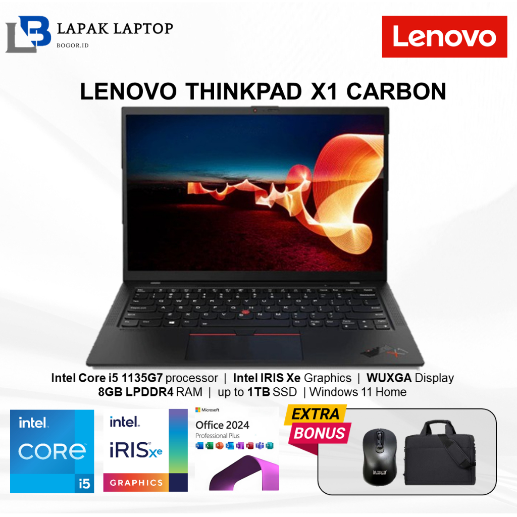 Jual Lenovo Thinkpad X1 Carbon Intel Core i5 1135G7 1TB SSD FHD IPS ...