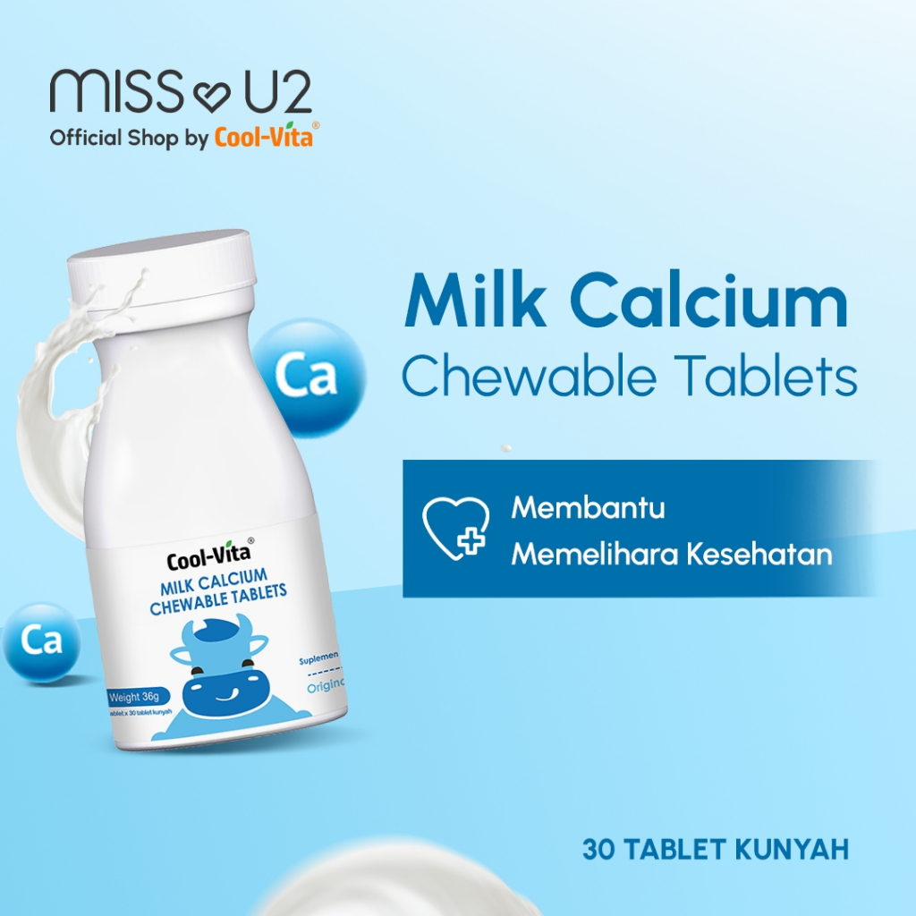 Jual COOLVITA ORIGINAL MILK CALCIUM Chewable Original Suplemen 30 ...