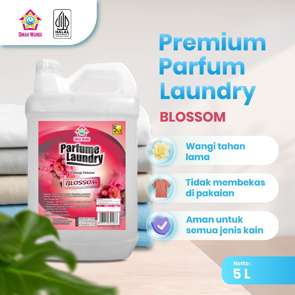 Jual Parfum Laundry Omah Wangi 5L Wangi Tahan Lama Kemasan Ekonomis ...