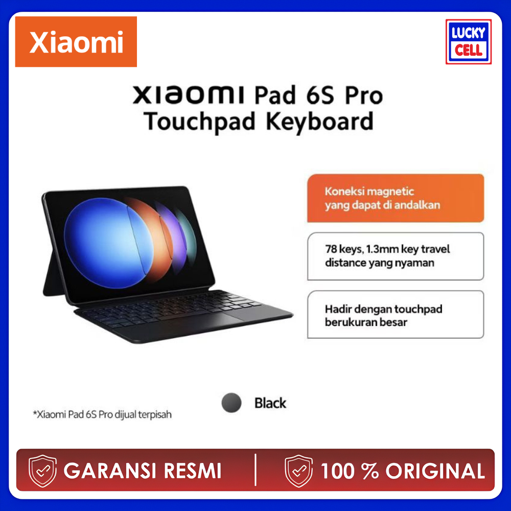 Jual Xiaomi Pad 6S Pro Touchpad Keyboard | 78 keys | Koneksi magnetic I ...