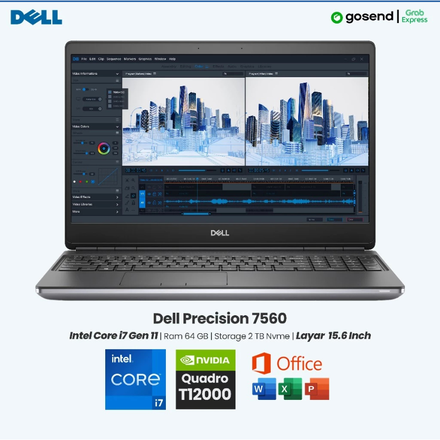Jual Laptop Workstation Dell Precision 7560 i7 Gen 11 Ram 64 GB SSD 2 ...