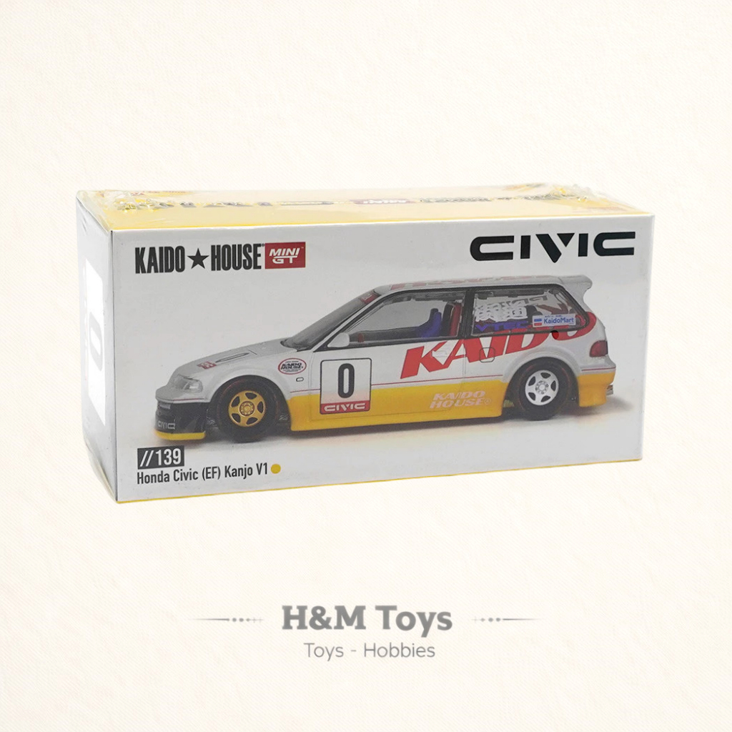 Jual Mini GT X Kaido House 1/64 Honda Civic EF Kanjo V1 White / Yellow ...