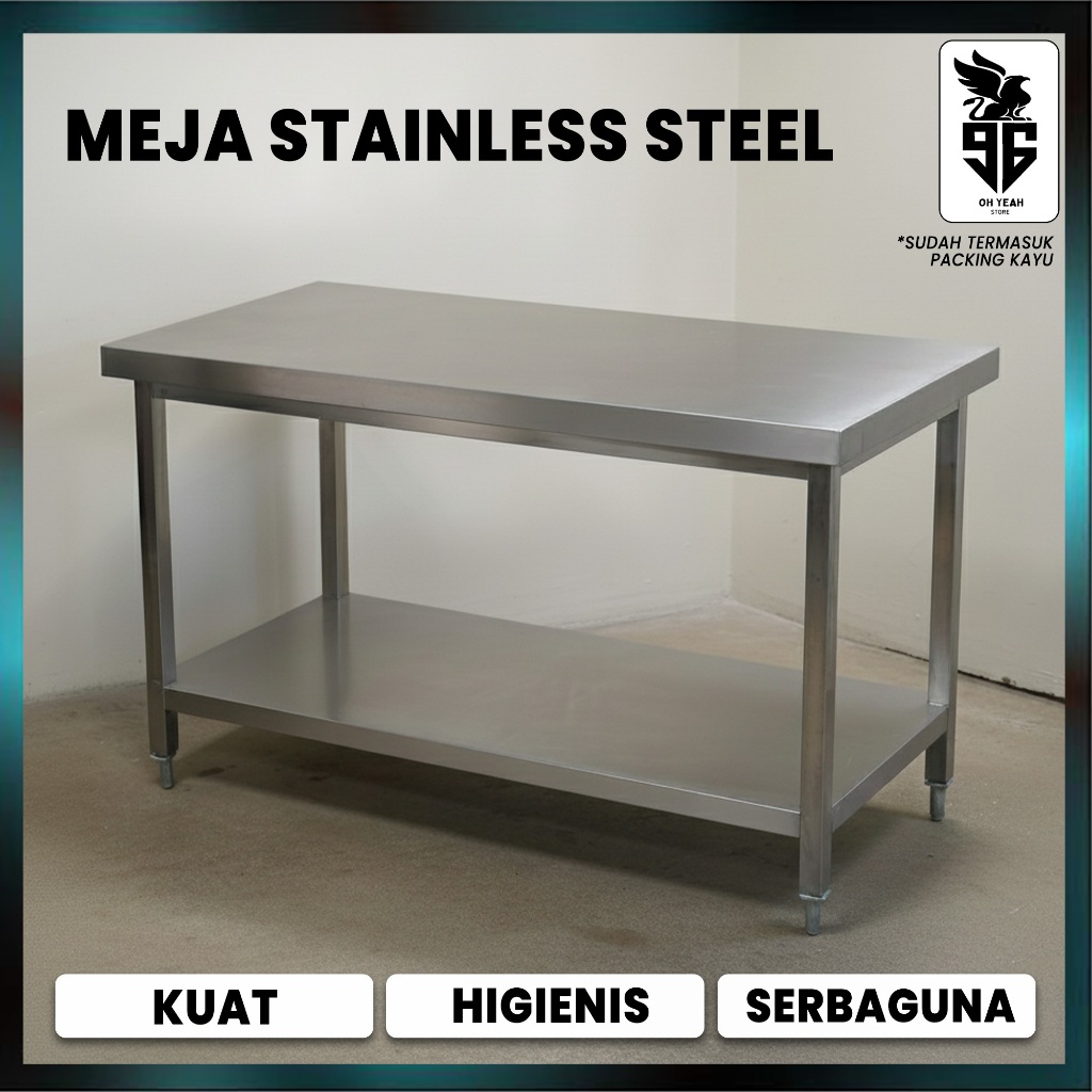 Jual Meja Dapur Stainless Steel 2 Tingkat dan Rak Susun 4 Tingkat Utuh ...