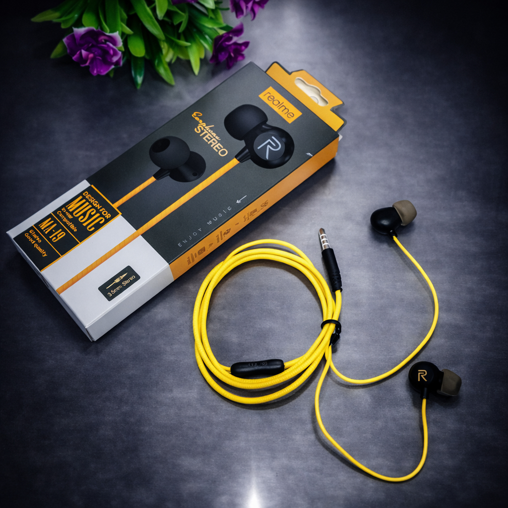 Jual [Packing Box] Headset Realme MA-19 Handsfree REALME QP-003 Stereo ...