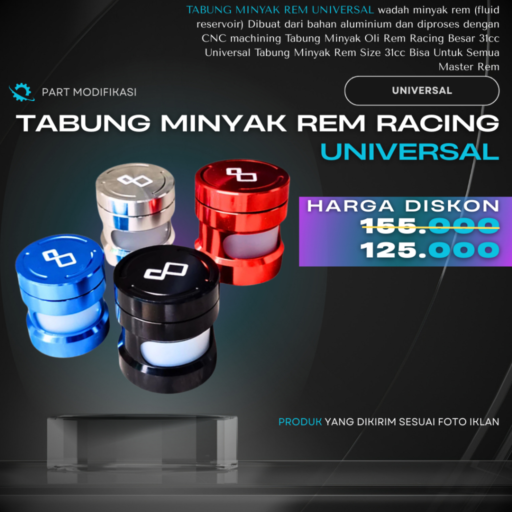 Jual set lengkap Tabung Minyak Rem Big CNC Racepro UNIVERSAL CKS Model ...