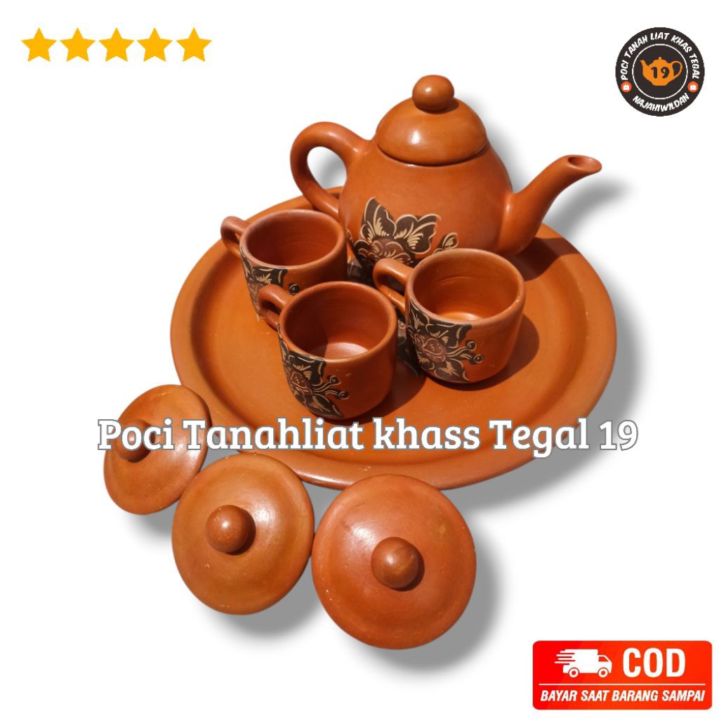 Jual POCI TANAH LIAT KHASS TEGAL MOTIF BUNGA | Shopee Indonesia