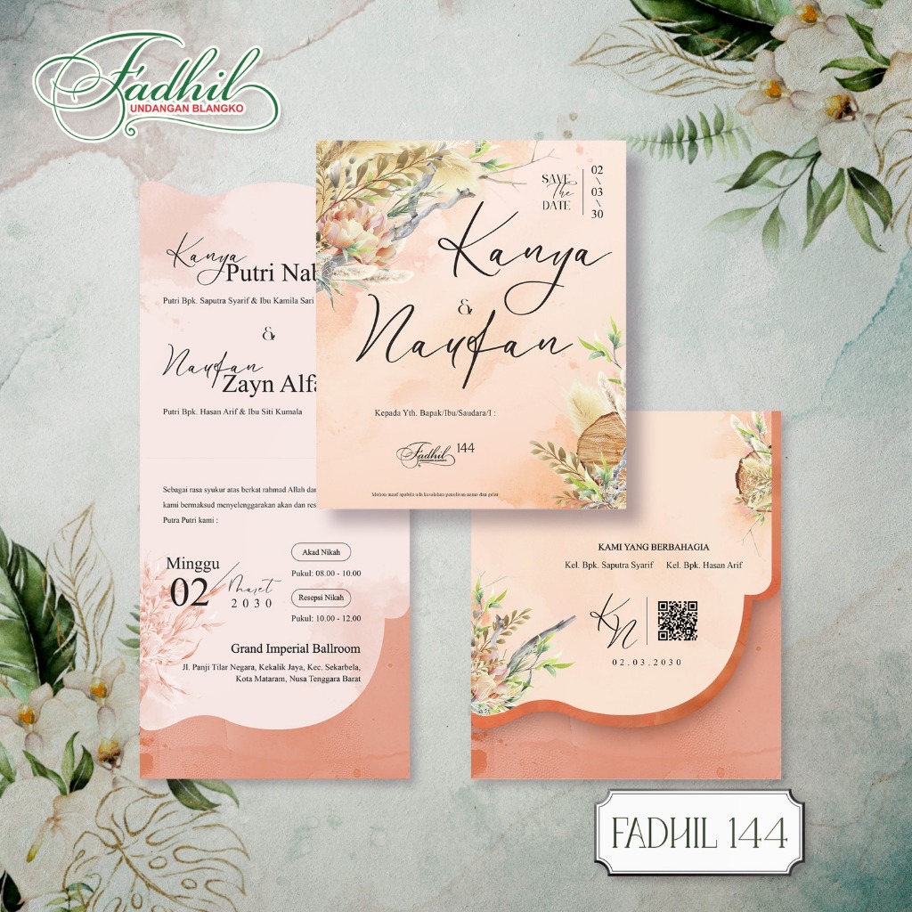 Jual Blangko Terbaru Fadhil 144 | Blangko Undangan | Blangko Kosong ...