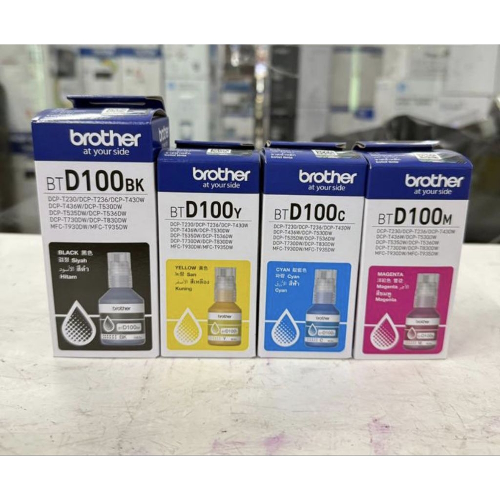 Jual Tinta Brother BTD100 Black Cyan Magenta Yellow - BTD-100 BT-D100 ...