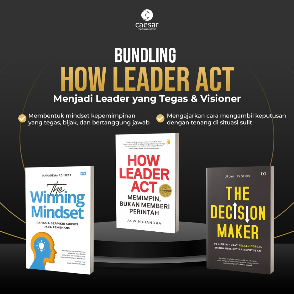 Jual [DAPAT 3 BUKU] Buku Bundling How Leader Act Series Cara Menjadi ...