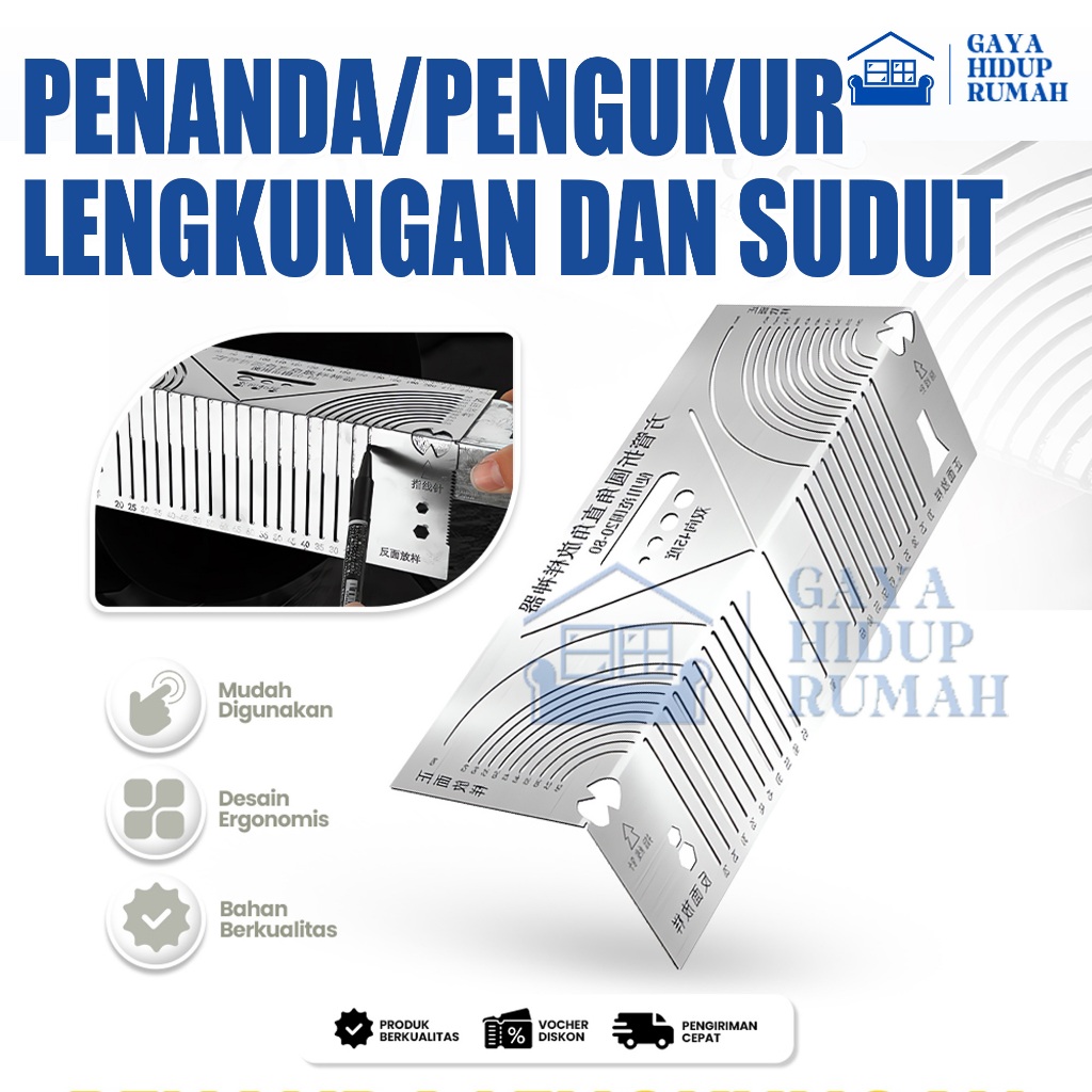 Jual Penandaan kurva sudut pipa persegi - Template pemotongan ...