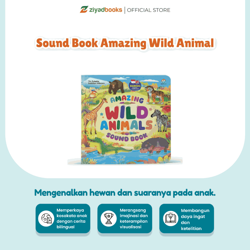 Jual Ziyadbooks - Amazing Wild Animal Sound Book - Soundbook Hewan ...
