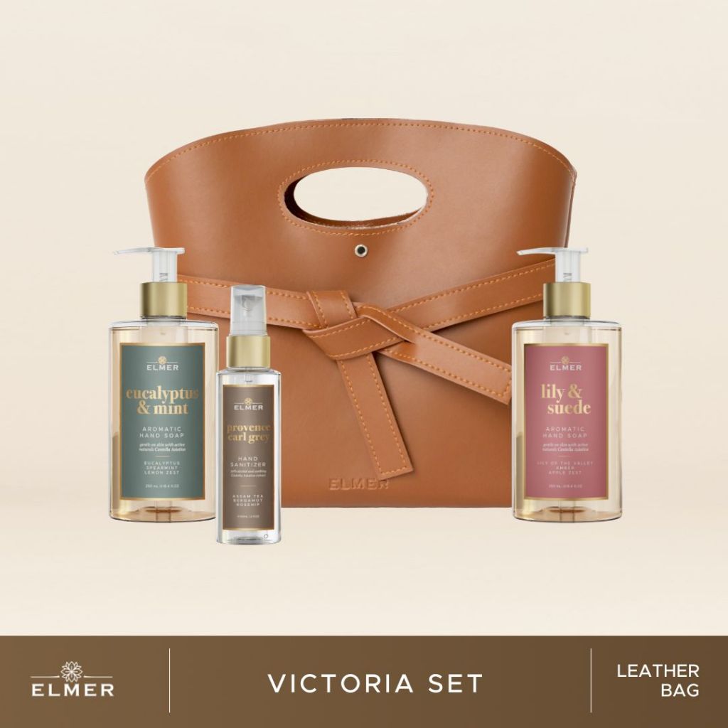 Jual ELMER Victoria Set 2 Hand Soap & 1 Sanitizer Hampers Hadiah Kado ...