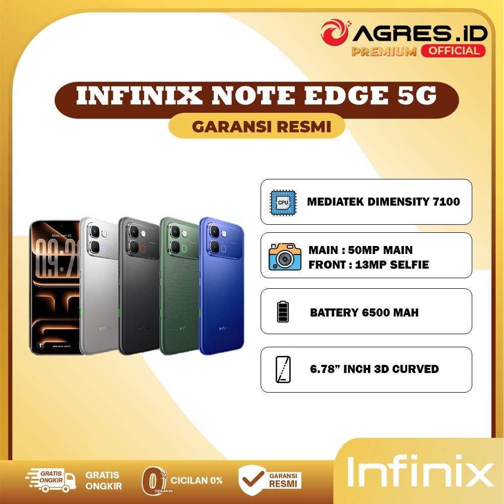 Jual Infinix Note EDGE 5G 8GB/256GB Garansi Resmi Infinix Indonesia ...