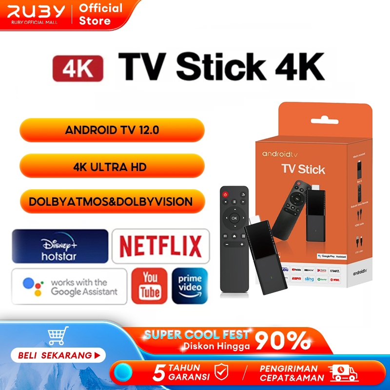 Jual TV Stick Android TV box 4K Android 12.0 5G 8+128GB Ram Google ...