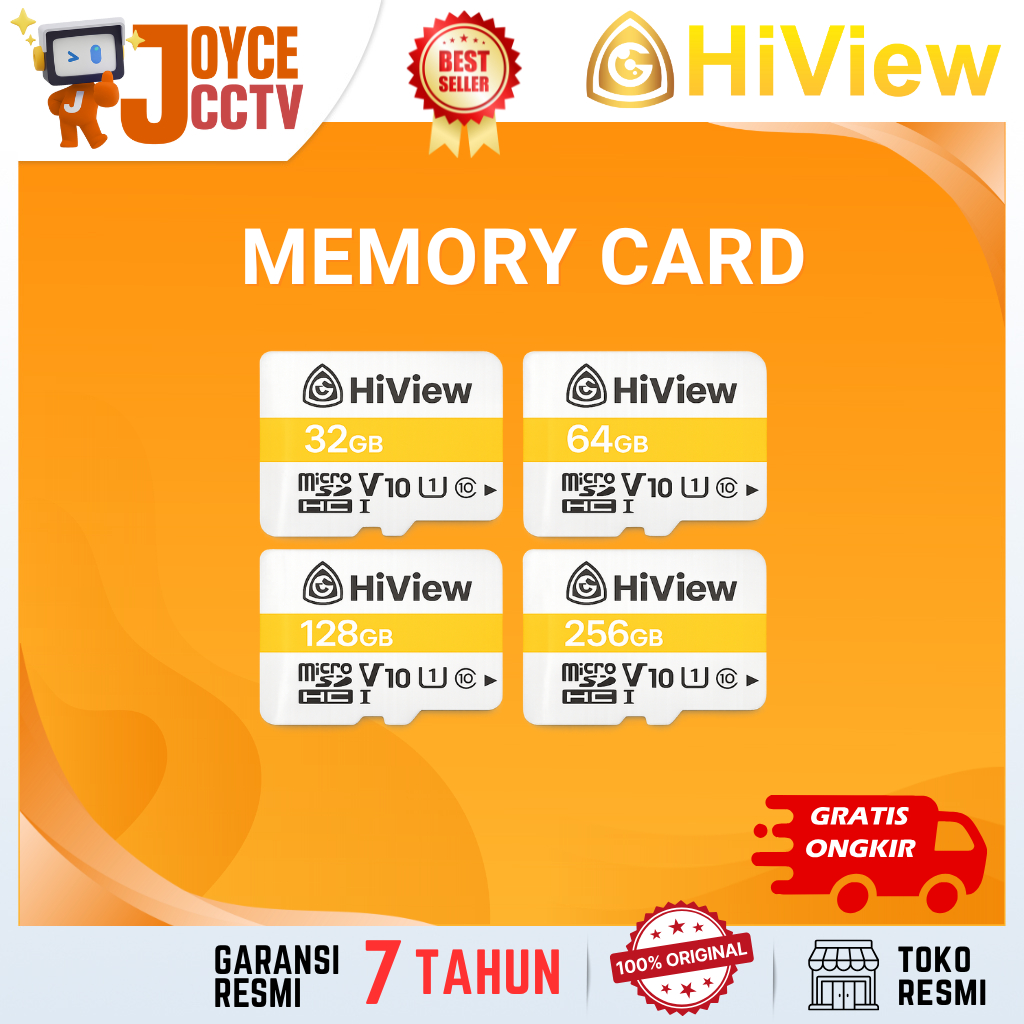 Jual HiView Memory Card 32GB, 64GB, 128GB, 256GB Micro SD Series is ...