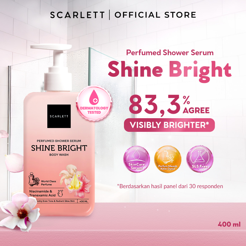 Jual SCARLETT Perfumed Shower Serum 400ml – Shine Bright | Brightening ...