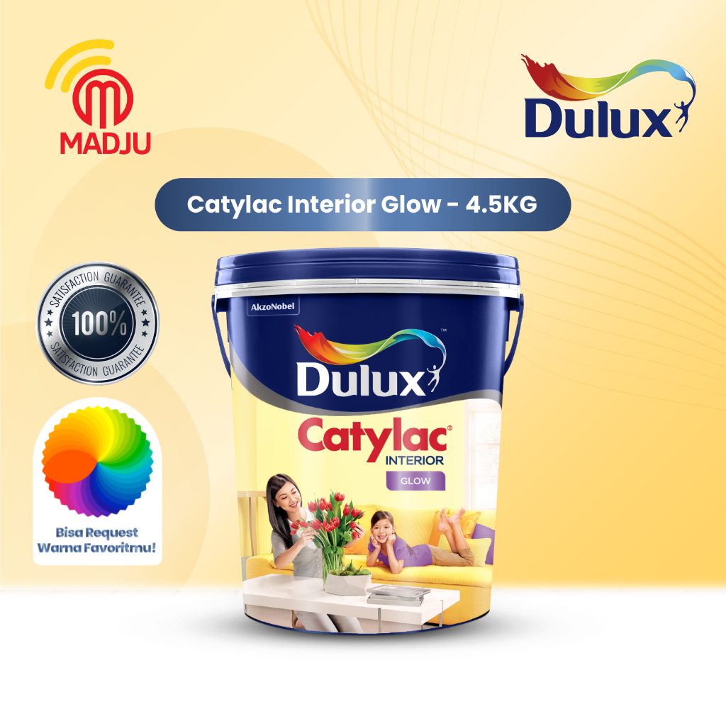 Jual Cat Tembok Interior / Cat Tembok DULUX CATYLAC GLOW 4.5 kg Cat ...