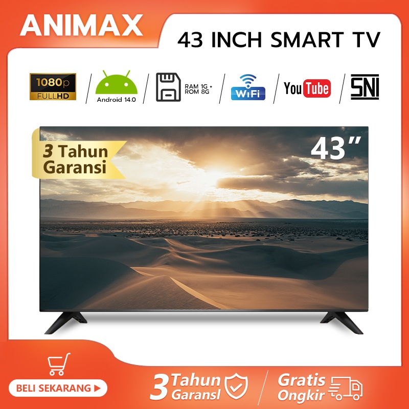 Jual Animax Smart TV LED 43 Inch Android TV 40 Inch 43 Inch Digital TV ...