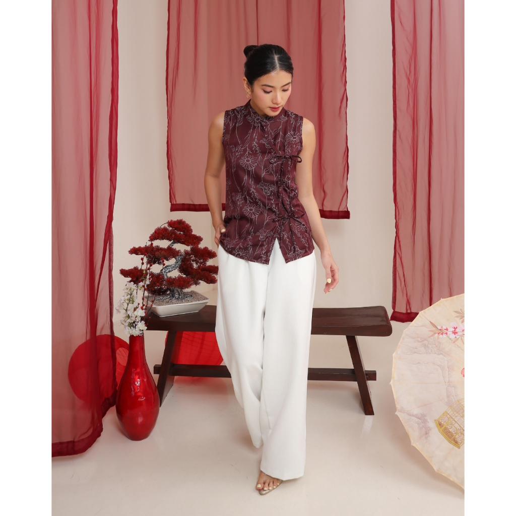 Jual [ Canary ] Rui Top / Atasan Wanita / Cheongsam Top / Blouse Wanita ...