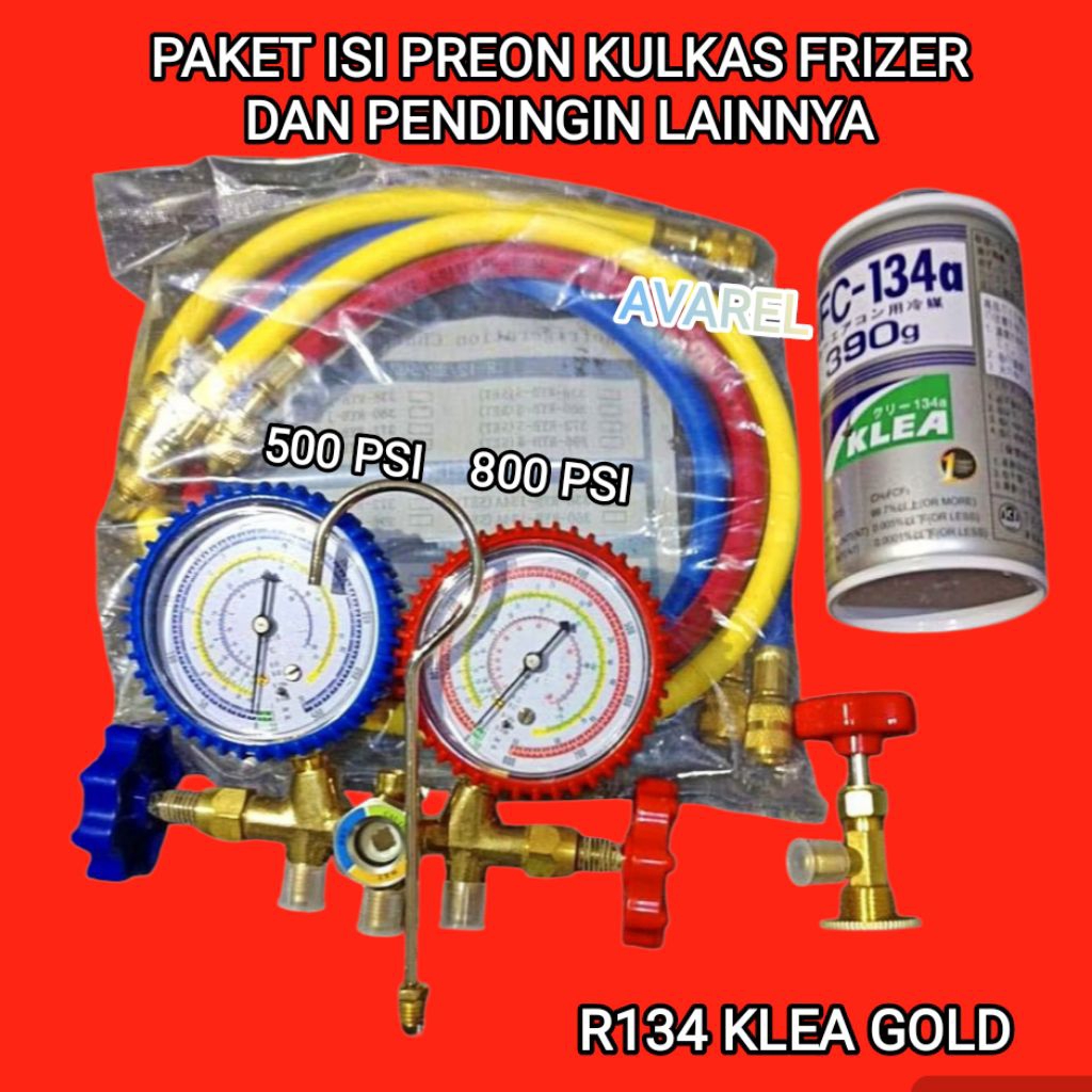 Jual PAKET ISI PREON R134 KULKAS DAN AC MOBIL # PERALATAN ISI PREON ...