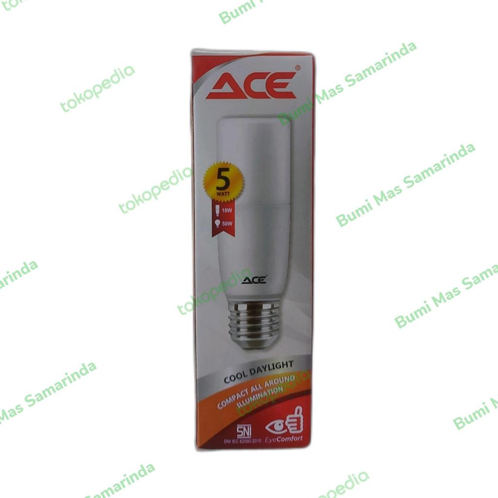 Jual ACE LED STICK 5 10 15 20 WATT COOL DAYLIGHT / LAMPU LED ACE WARNA ...