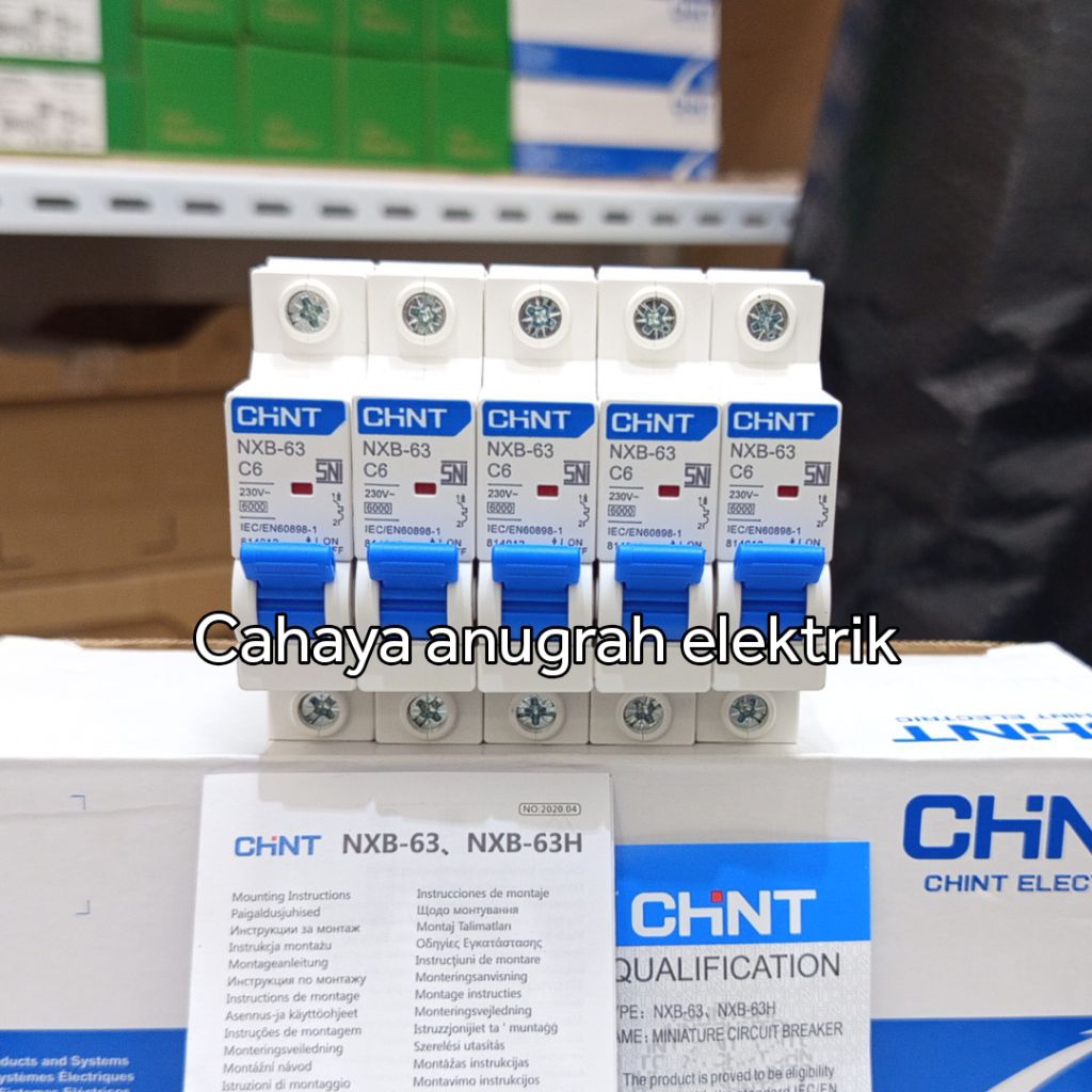 Jual MCB CHINT NXB-63 6A 1 PHASE 6KA / MCB CHINT 6A 1P 1 PHASE 6KA ...