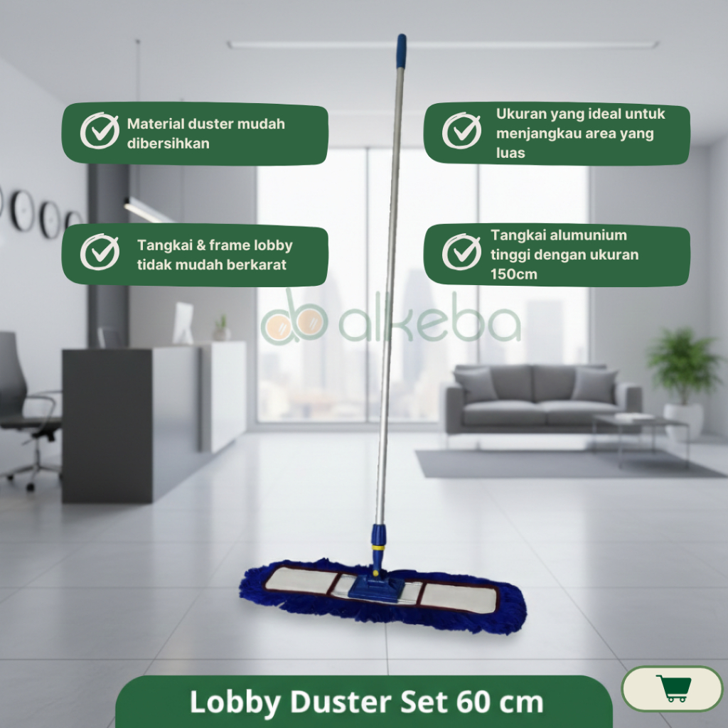 Jual Lobby Duster Set 60 cm Acrilic Standart / Tongkat + Frame + Kain ...