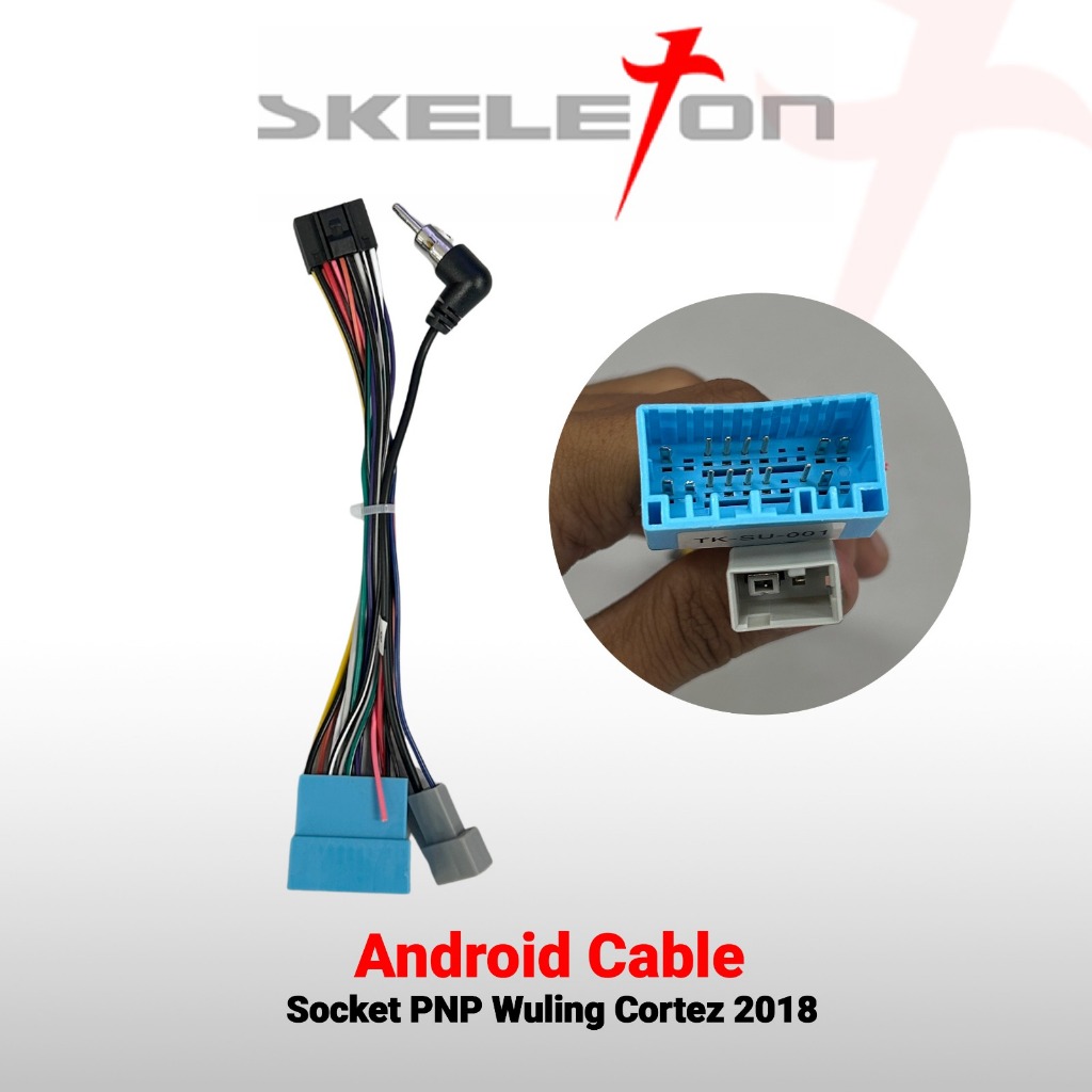 Jual KABEL SOKET HEAD UNIT ANDROID SKELETON UNTUK MOBIL WULING | Shopee ...