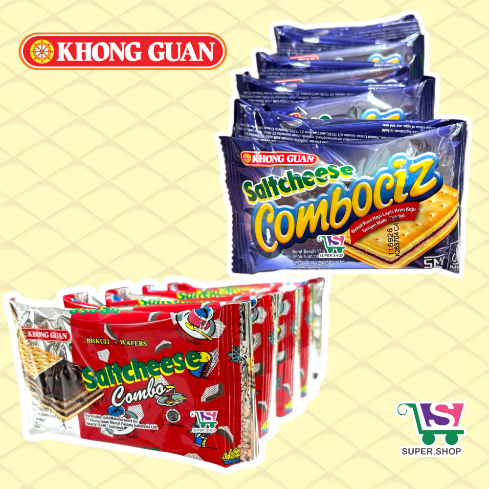 Jual Khong Guan Saltcheese Combo / Combociz Biskuit Wafer Cokelat (isi ...