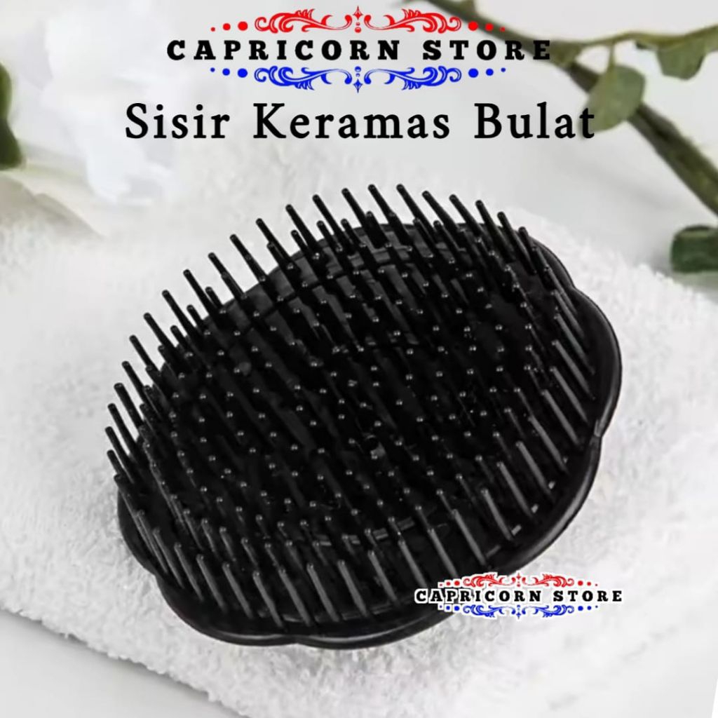 Jual Sisir Keramas Sisir Rambut Bulat Keramas Hitam | Shopee Indonesia