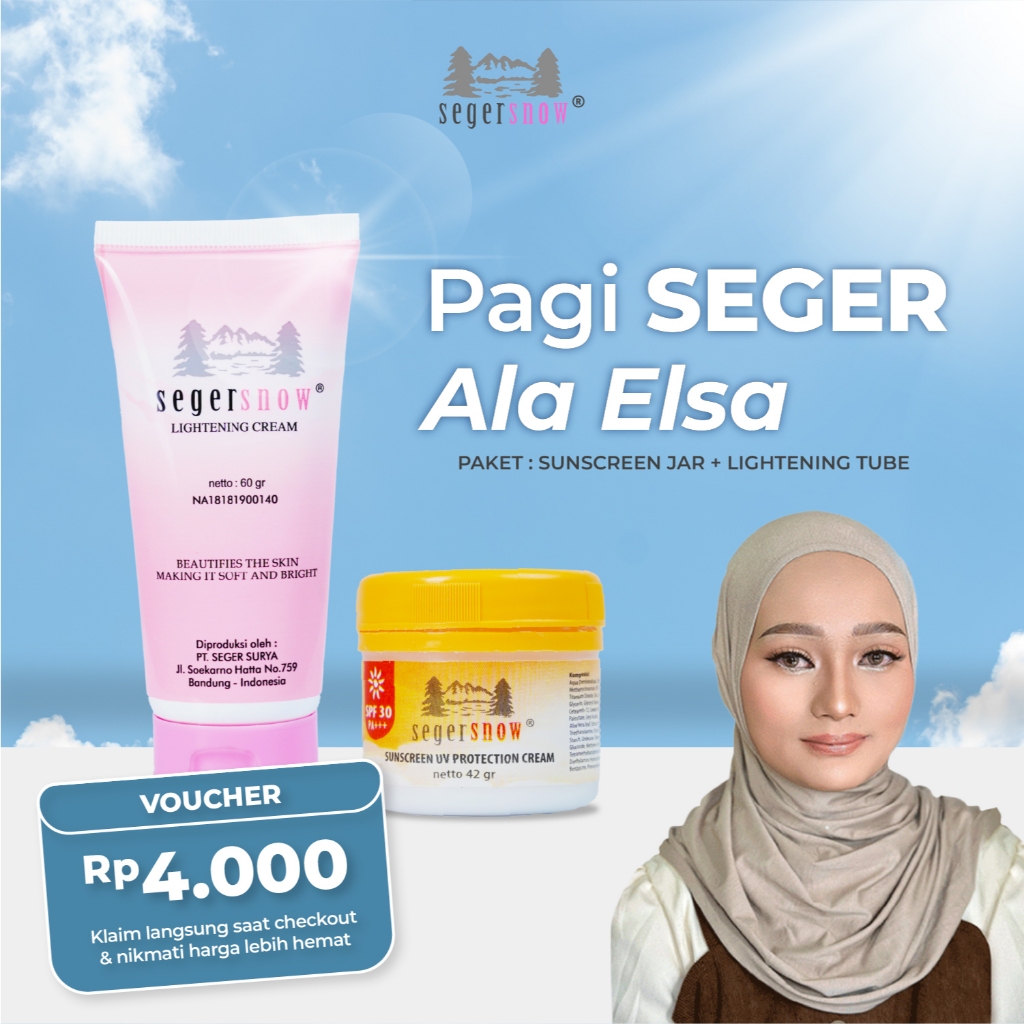 Jual Seger Paket Pagi Seger Ala Elsa | Lightening Tube + Sunscreen ...
