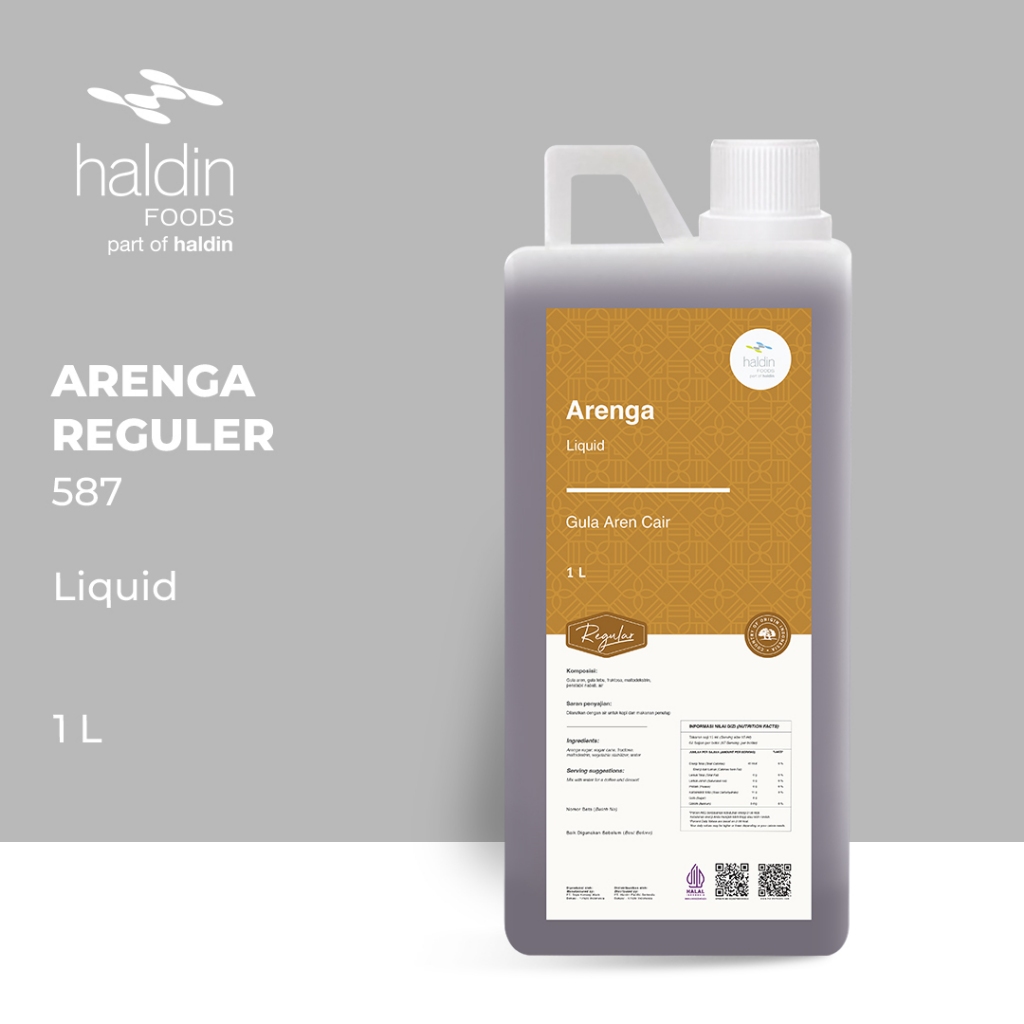 Jual haldinfoods Gula Aren Reguler Liquid 587 - 1 Liter | Shopee Indonesia