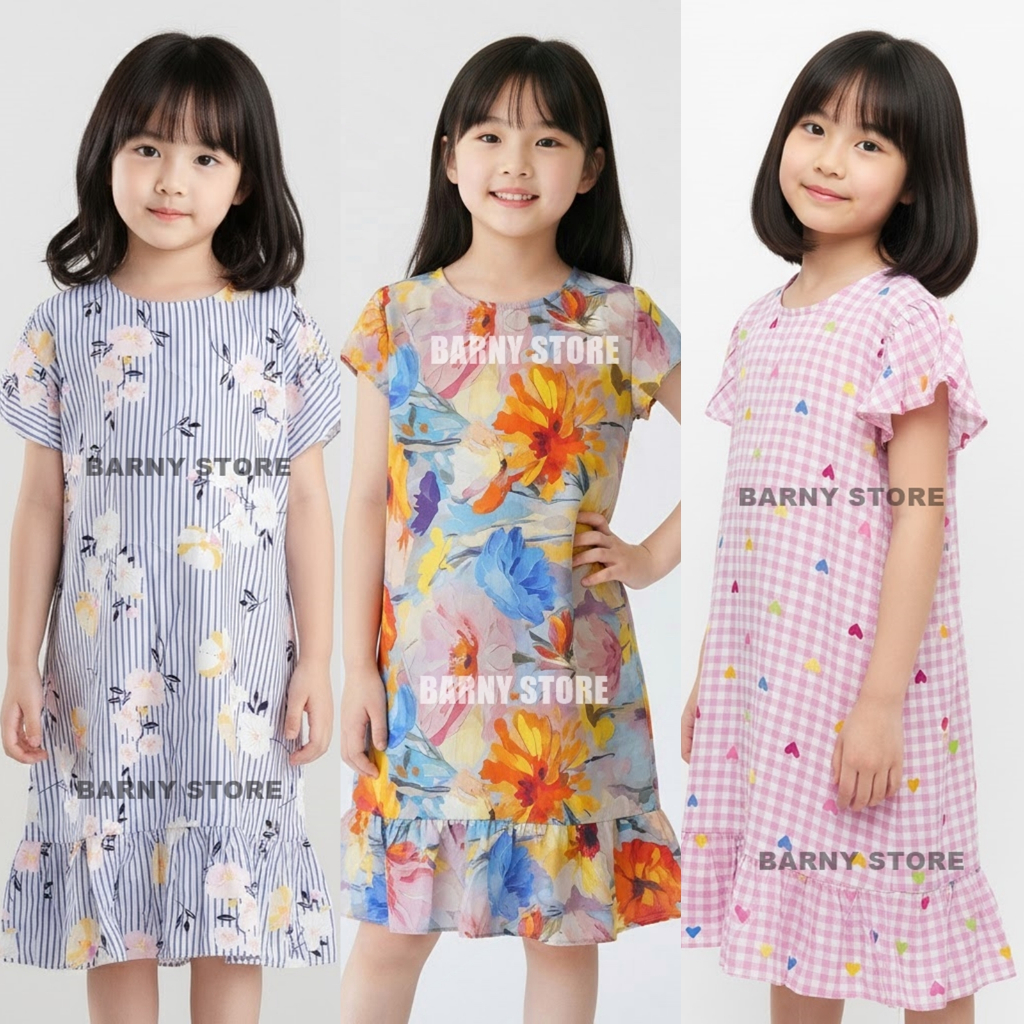 Jual Daily Dress Anak Rayon Soft Motif Floral Usia 2-10 Tahun Daster ...