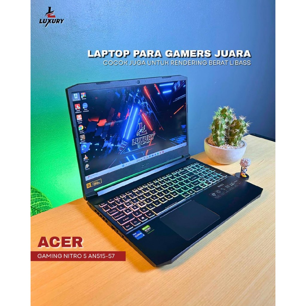 Jual LAPTOP GAMING ACER NITRO 5 AN515-57 CORE I5 GEN 11 NVIDIA RTX 3050 ...