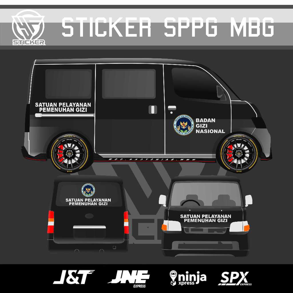 Jual Stiker MBG SPPG BGN Full Body Badan Gizi Nasional Grandmax Van ...