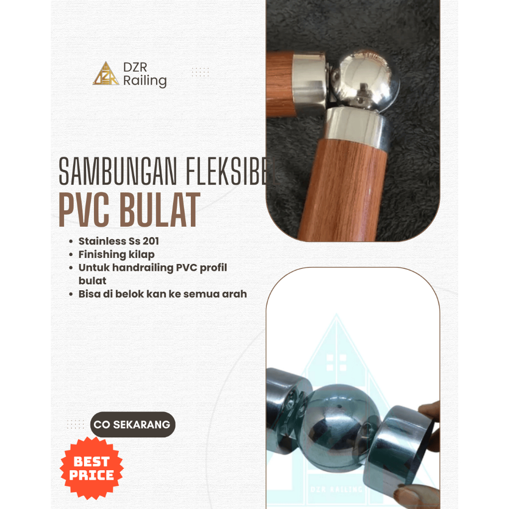Jual SAMBUNGAN FLEKSIBEL KONEKTOR PVC BULAT / FLEKSIBLE JOINT ...