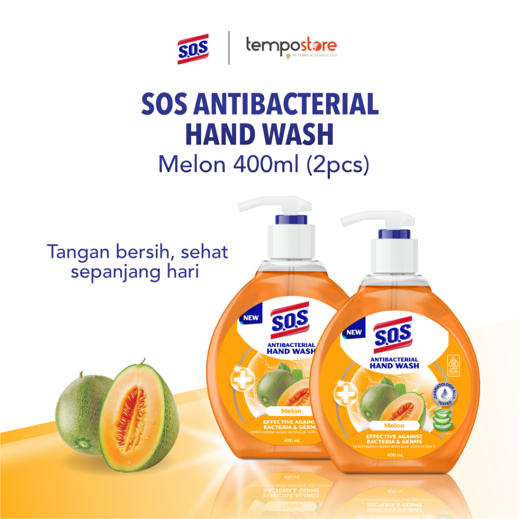 Jual SOS Sabun Cuci Tangan Handsoap Botol 400 ml (2pcs) - Wangi Buah ...