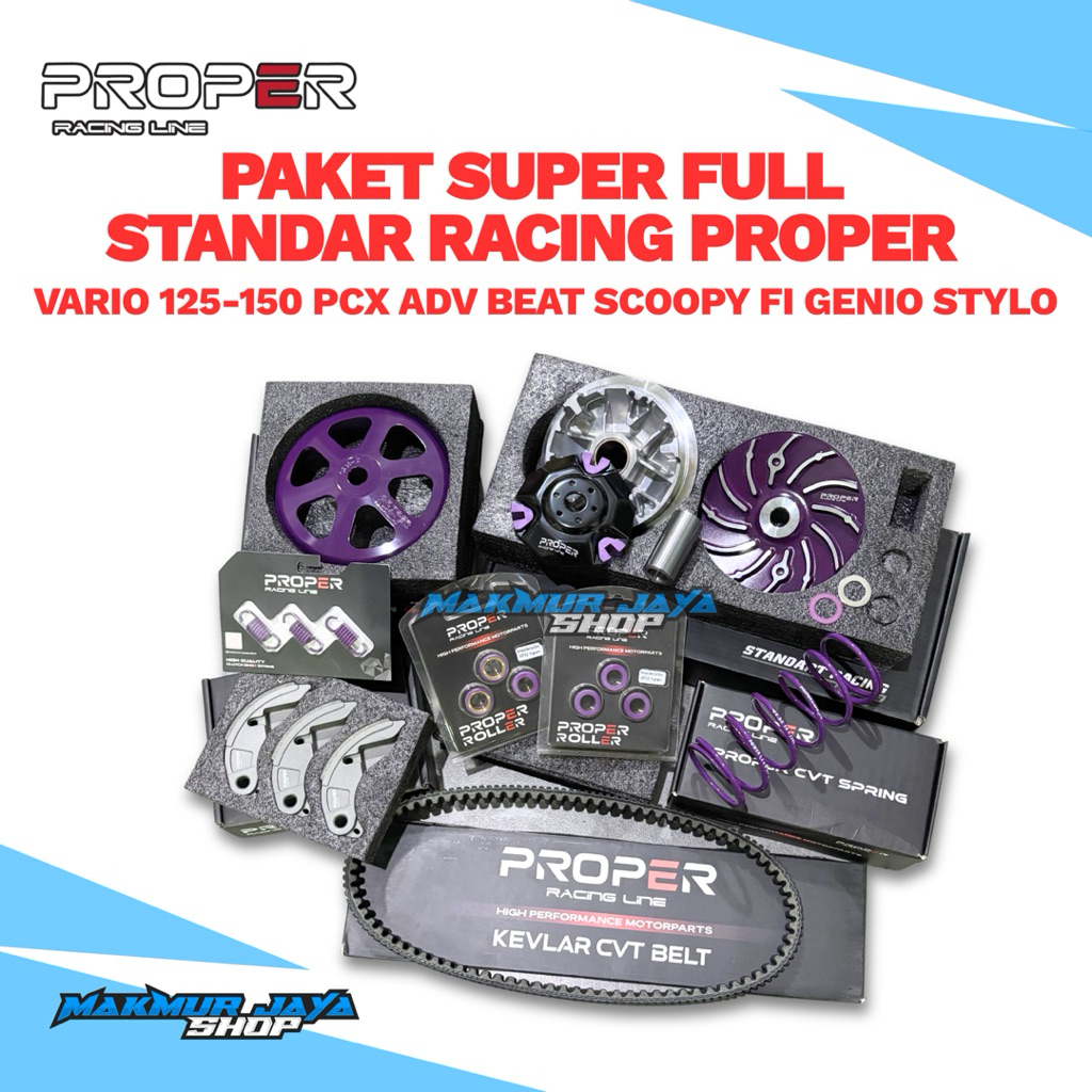Jual PAKET SUPER FULL UPGRADE CVT PROPER STANDAR RACING VARIO 125-150 ...